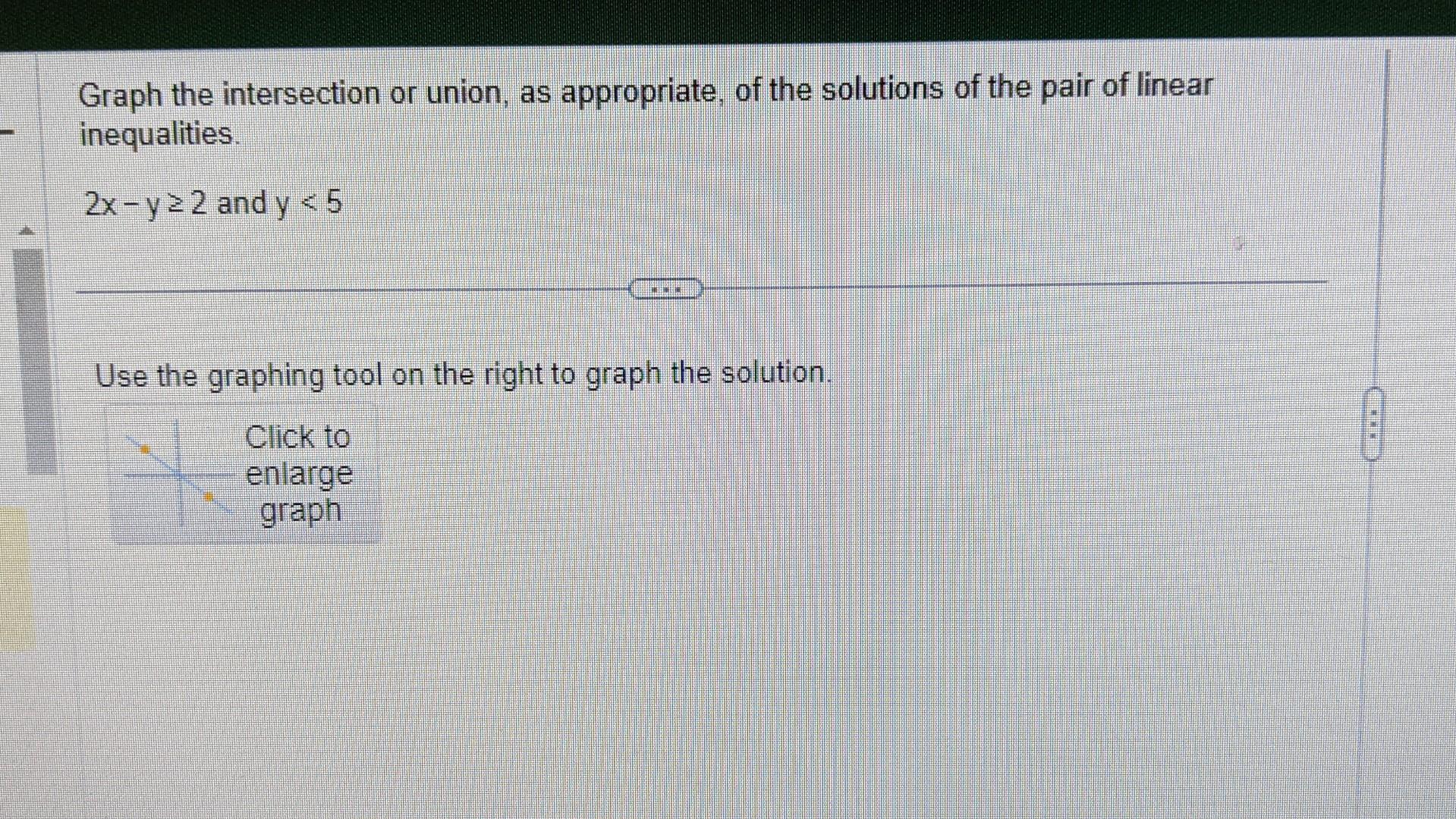 Solved Graph the intersection or union, as appropriate, of | Chegg.com