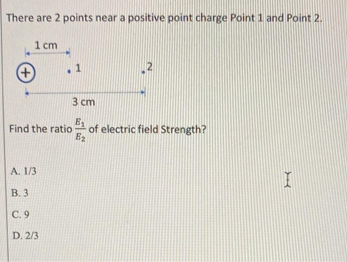 Solved There are 2 points near a positive point charge Point | Chegg.com