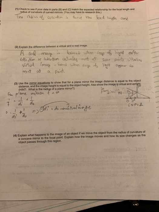 Mirror Equation Problems Worksheet With Answers - Tessshebaylo