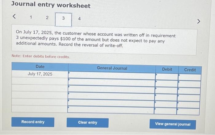 Solved Journal entry worksheet Record the adjusting entry | Chegg.com