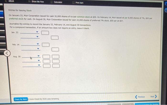 Solved ebook Show Me How Calculator Print Item Entries for | Chegg.com