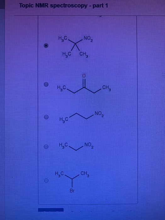 Solved Part A Match the following 'H NMR spectrum with one | Chegg.com