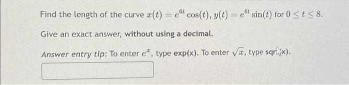 Solved Find the length of the curve | Chegg.com