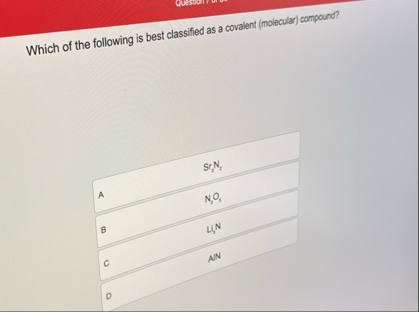 Solved Which of the following is best classified as a | Chegg.com