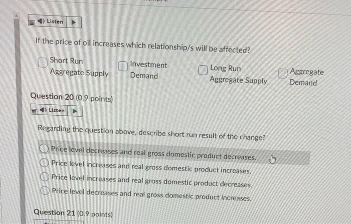Solved Price level decreases and real gross domestic product | Chegg.com