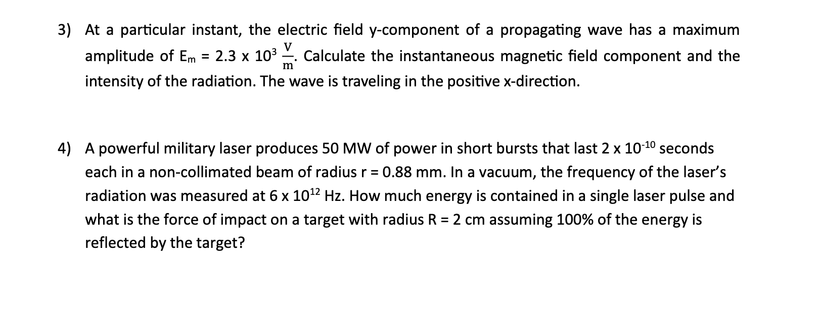 Solved 3. ﻿At a particular instant, the electric field | Chegg.com