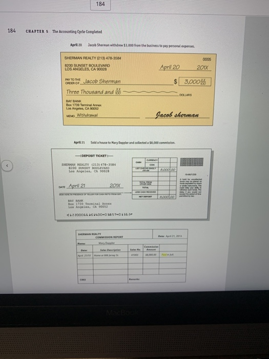 Mini Practice Set Est. Time: 5 hours Sherman Realty | Chegg.com