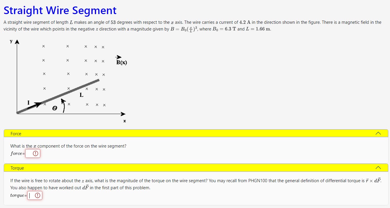 Straight Wire SegmentA straight wire segment of | Chegg.com