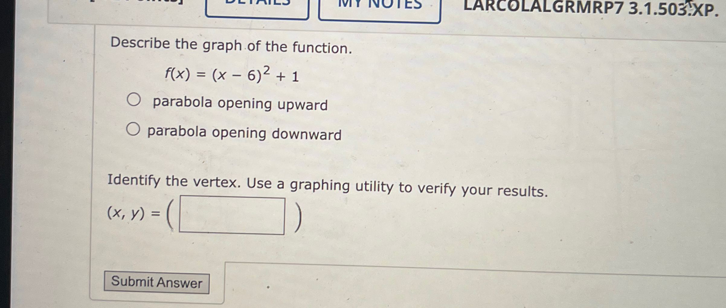 Solved Describe the graph of the | Chegg.com
