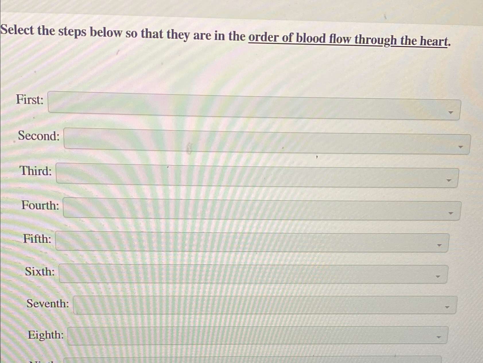 Solved Select the steps below so that they are in the order | Chegg.com