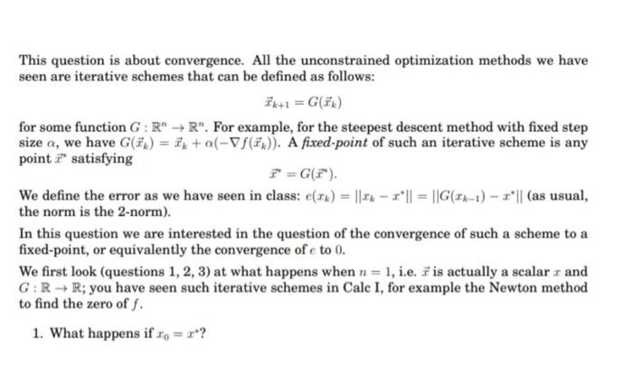 Solved This question is about convergence. All the | Chegg.com Solved This question is about convergence. All the | Chegg.com