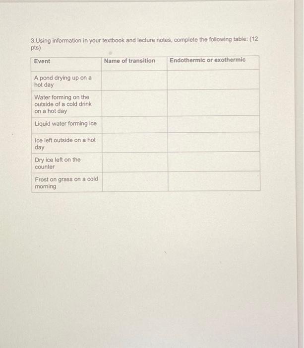 Solved 3.Using information in your textbook and lecture | Chegg.com Solved 3.Using information in your textbook and lecture | Chegg.com