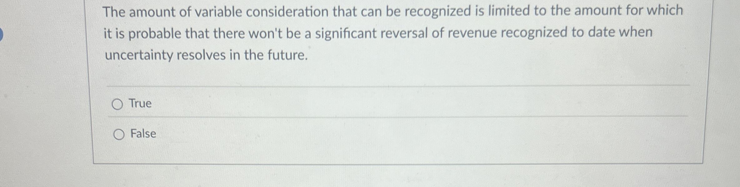 Solved The amount of variable consideration that can be | Chegg.com