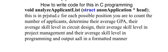 Solved How to write code for this in C programming void | Chegg.com
