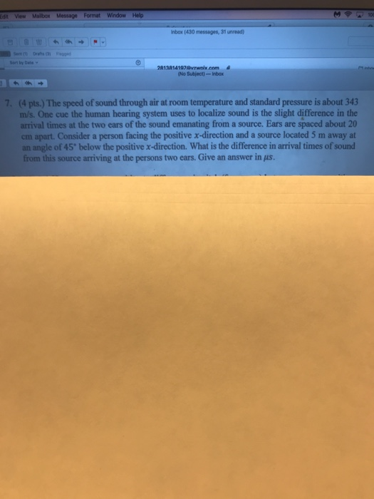 Solved Edit View Mailbox Message Format Window Help Inbox | Chegg.com