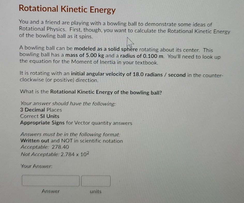 Solved Rotational Kinetic Energy You and a friend are | Chegg.com