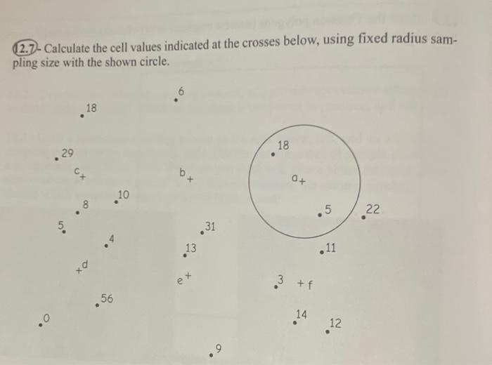 12.7) - Calculate the cell values indicated at the | Chegg.com