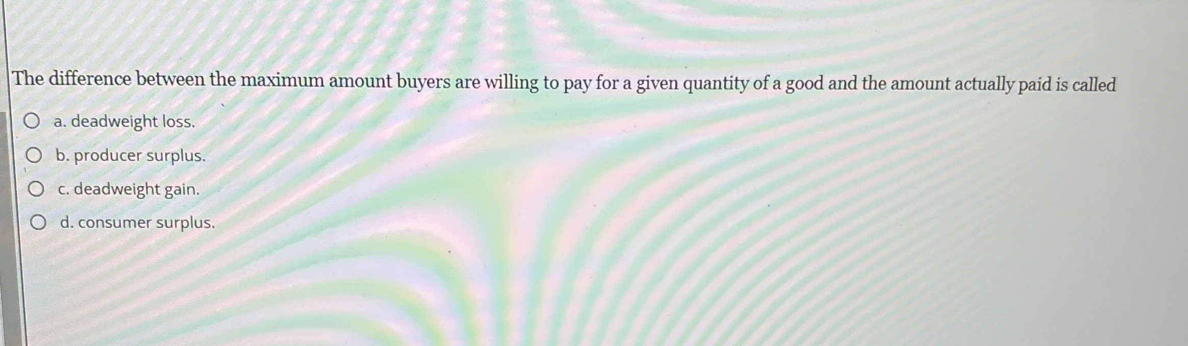 Solved The difference between the maximum amount buyers are | Chegg.com