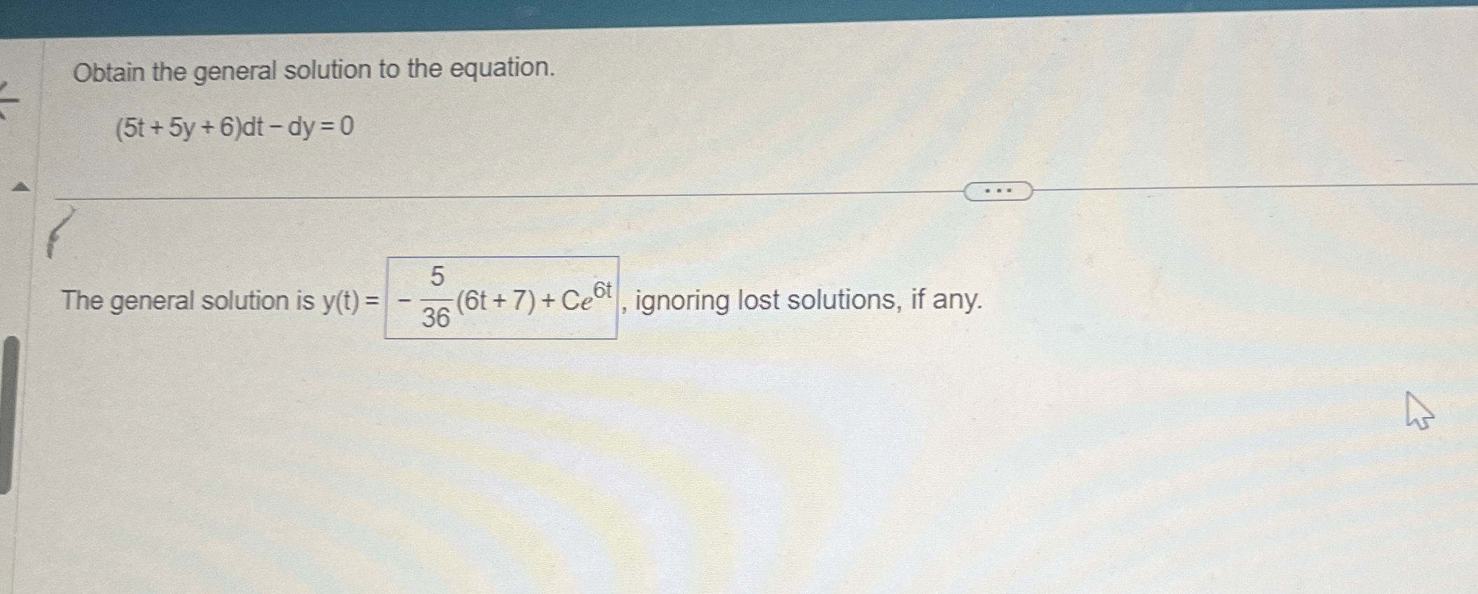 Solved Obtain the general solution to the | Chegg.com