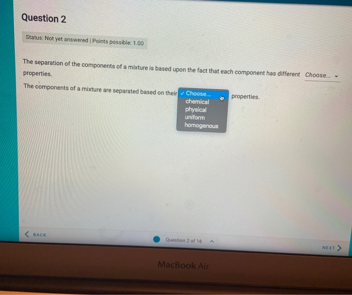 Solved Question 2 Status: Not yet answered | Points | Chegg.com