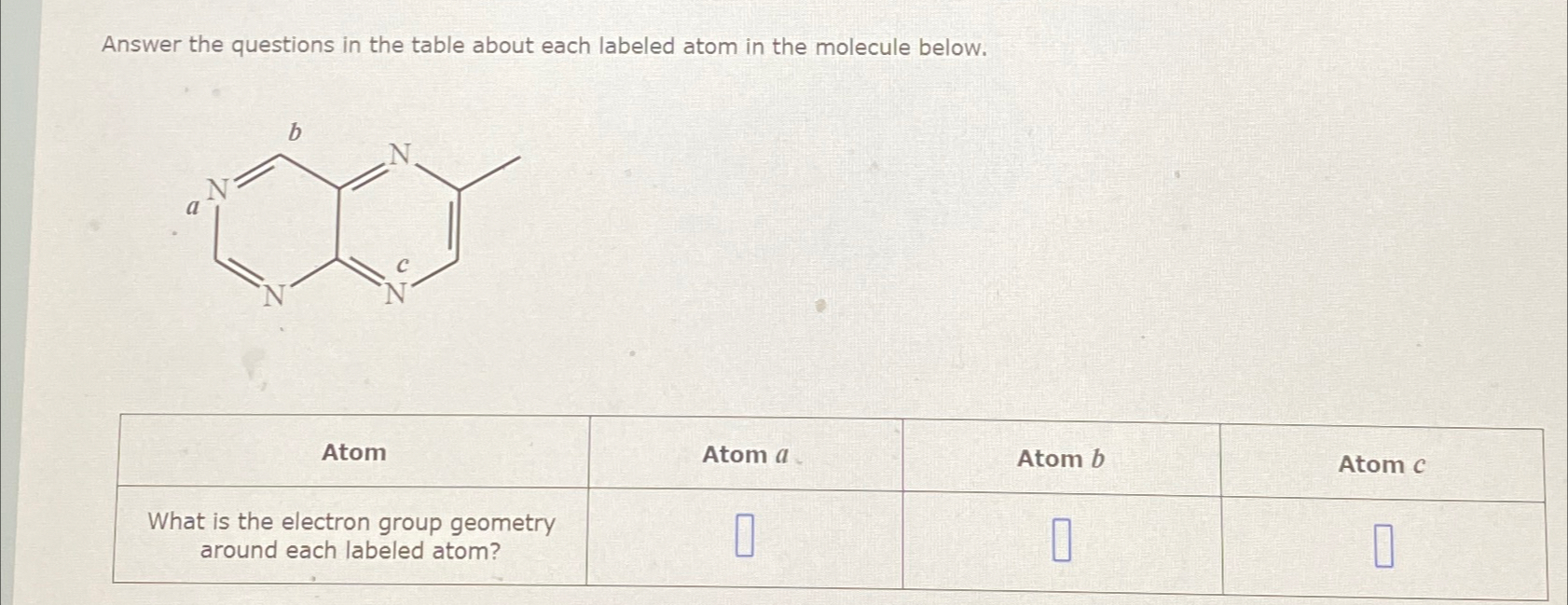 Solved Answer the questions in the table about each labeled | Chegg.com