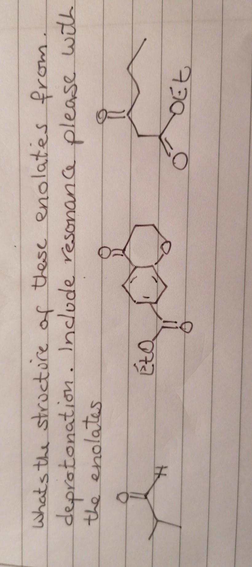 Solved Whats The Structure Of These Enolates From