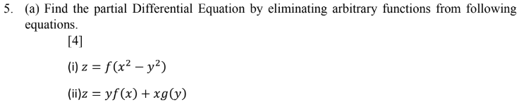Solved (a) ﻿Find the partial Differential Equation by | Chegg.com