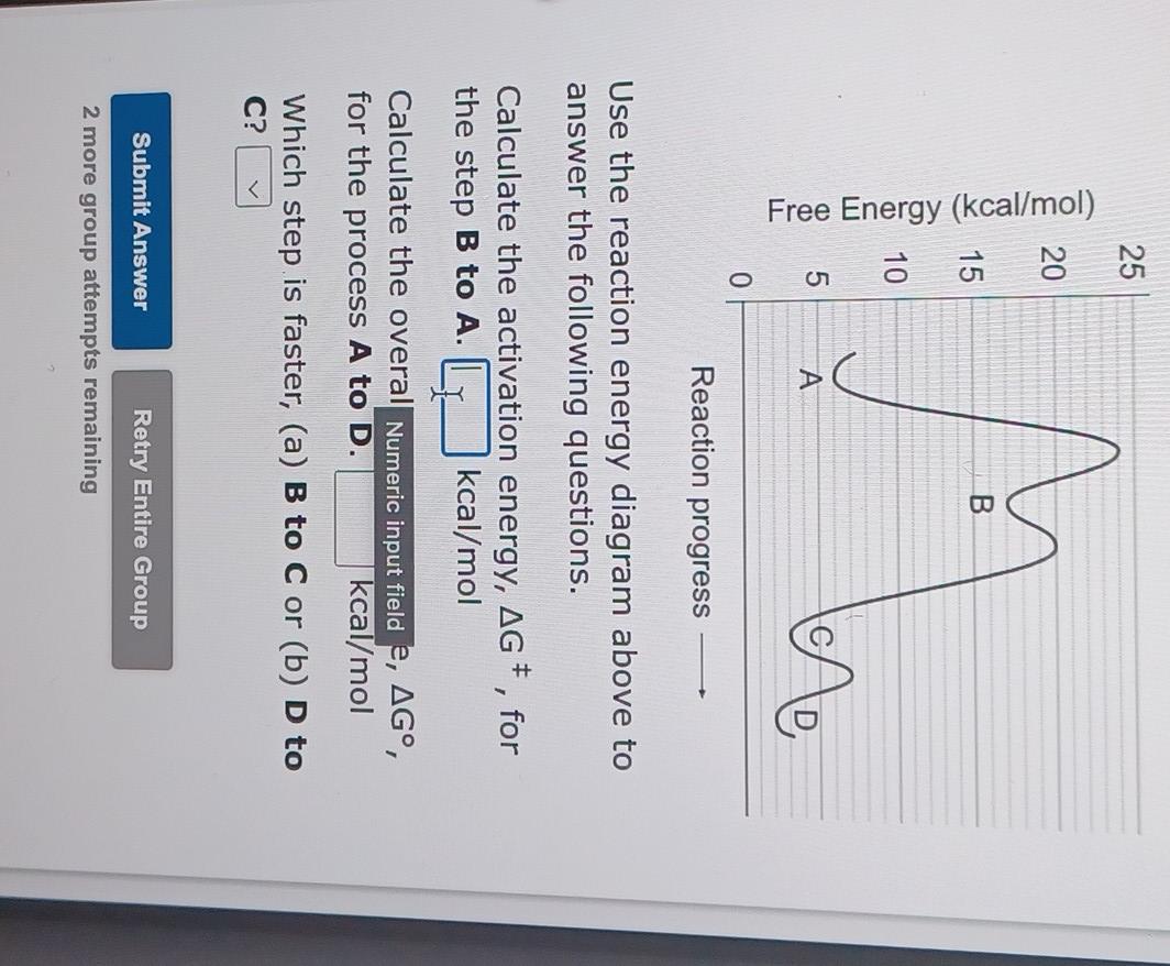 Solved Use the reaction energy diagram above to answer the | Chegg.com