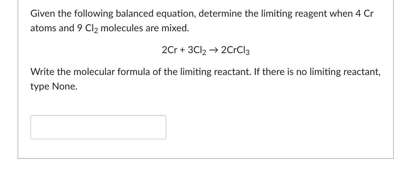 Given the following balanced equation, determine the | Chegg.com