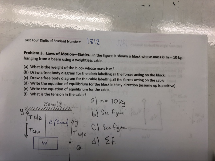 Solved Last Four Digits of Student Number: 1812 Problem 3. | Chegg.com