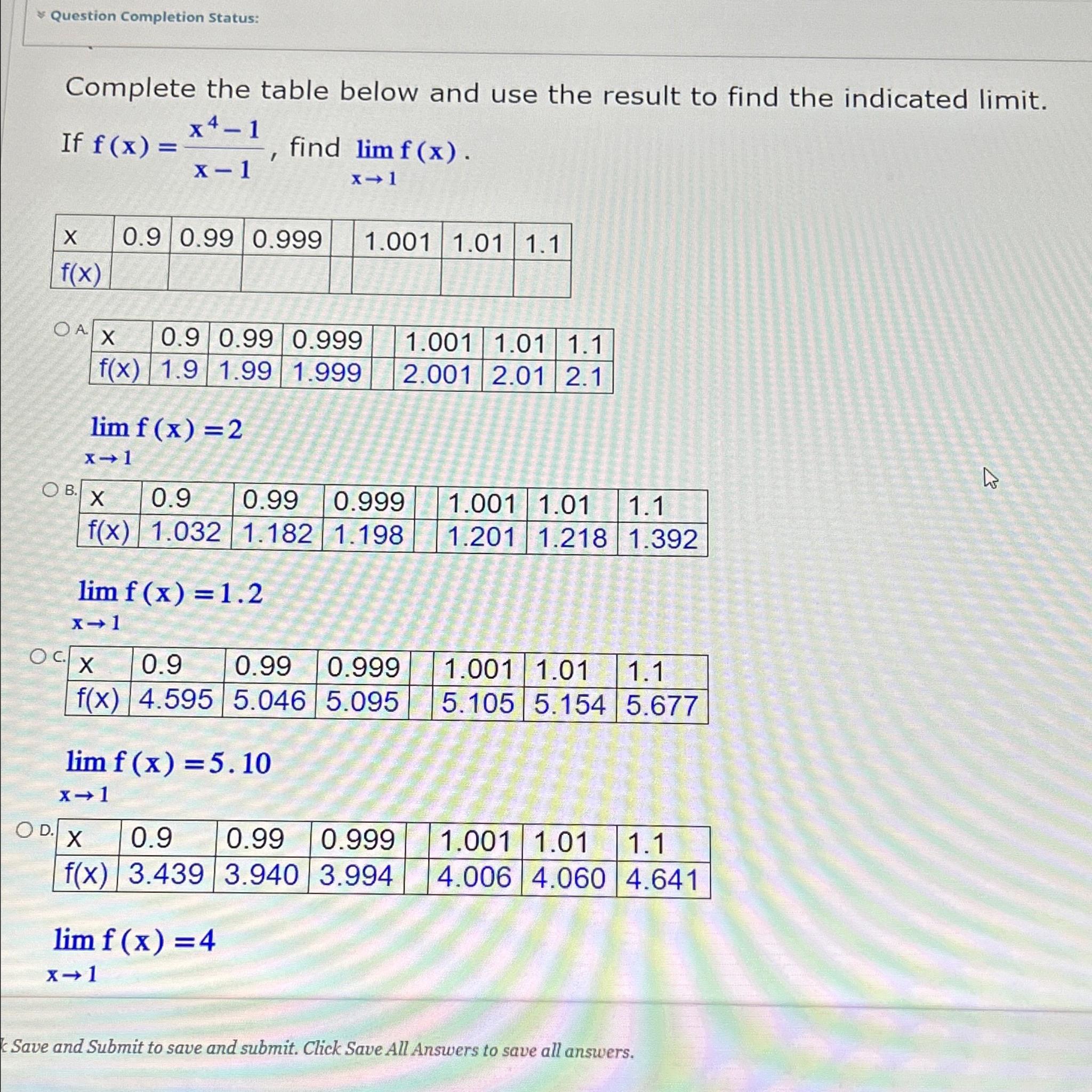 Solved Question Completion Status:Complete the table below | Chegg.com