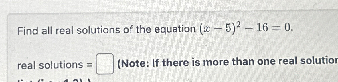 Solved Find all real solutions of the equation | Chegg.com