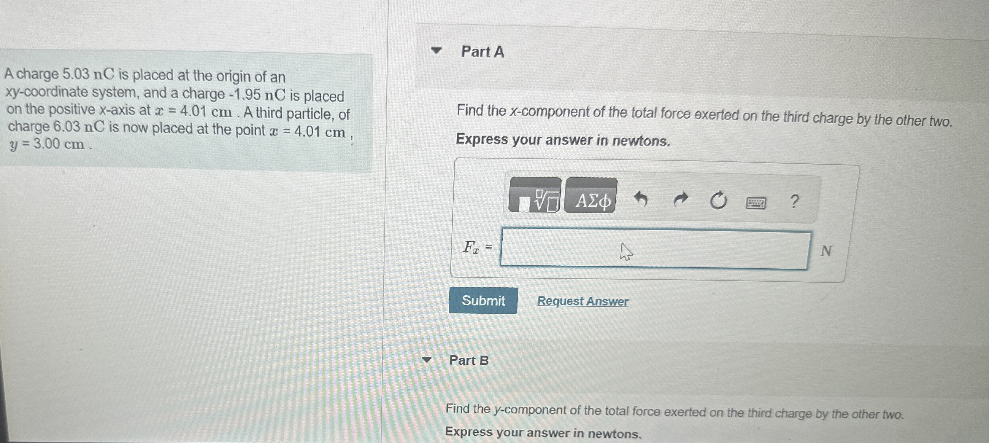 Solved A charge 5.03 ﻿nC is placed at the origin of an | Chegg.com