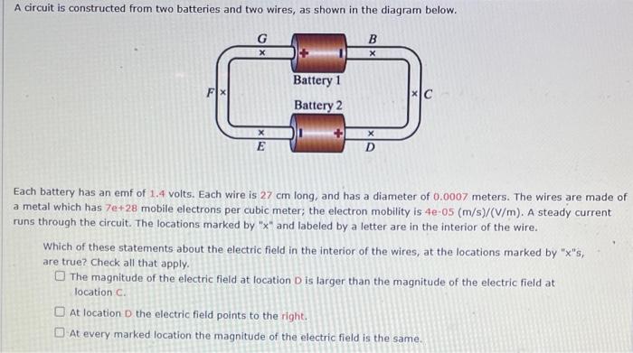 Solved In the circuit shown in the diagram below, two thick | Chegg.com