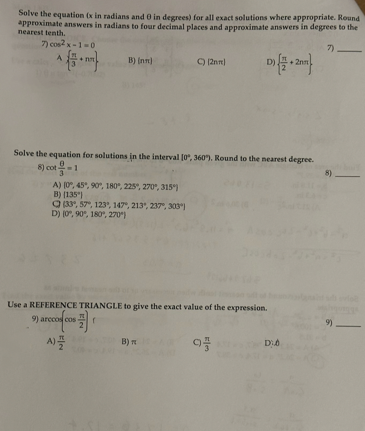Solved Need help solving each question, show work...Solve | Chegg.com