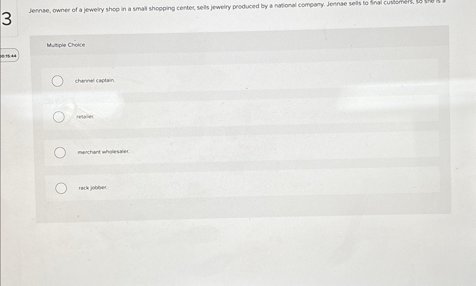 Solved Jennae, owner of a jewelry shop in a small shopping | Chegg.com