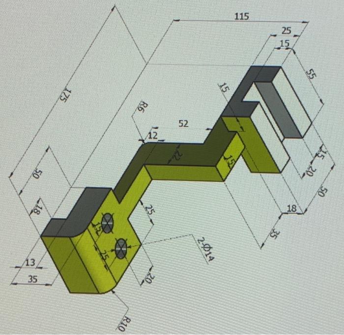 Solved Isometric Drawing ExerciseShow step by step with | Chegg.com