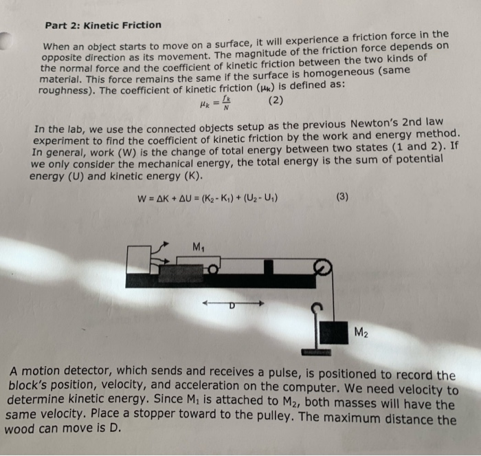 Solved Friction coefficients: Energy Method In this lab you | Chegg.com