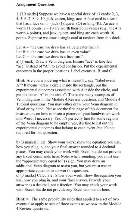 Solved Assignment Questions 1. [10 marks] Suppose we have a | Chegg.com