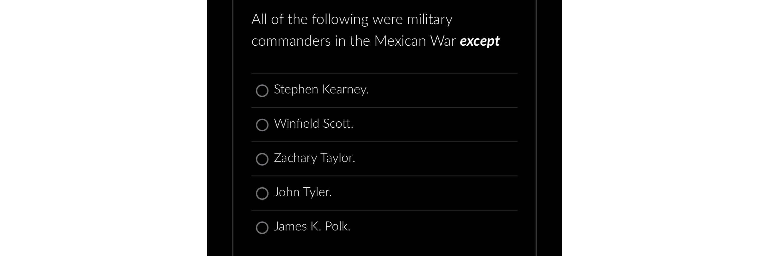 Solved All of the following were military commanders in the | Chegg.com