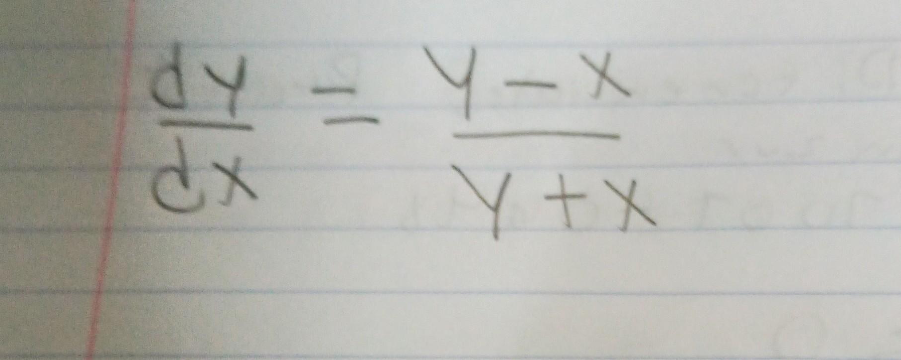 Solved dy - Y-X - X dx Xth | Chegg.com