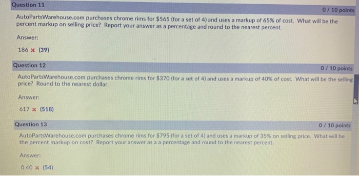Solved Question 11 0/10 points AutoPartsWarehouse.com | Chegg.com Solved Question 11 0/10 points AutoPartsWarehouse.com | Chegg.com