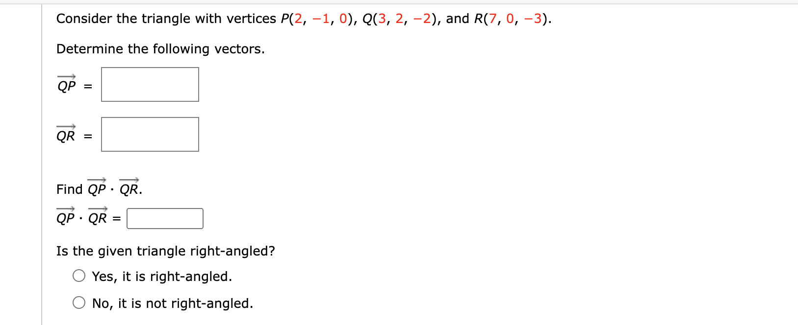 Solved Consider the triangle with vertices | Chegg.com
