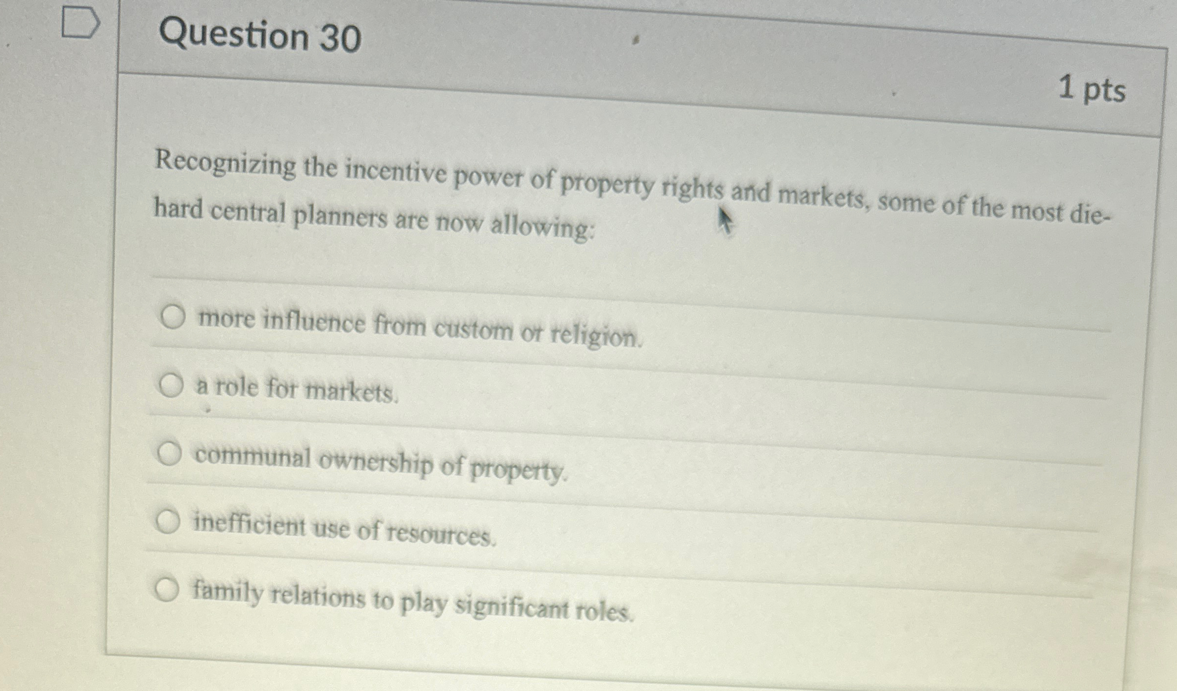 Solved Question 301 ﻿ptsRecognizing the incentive power of | Chegg.com