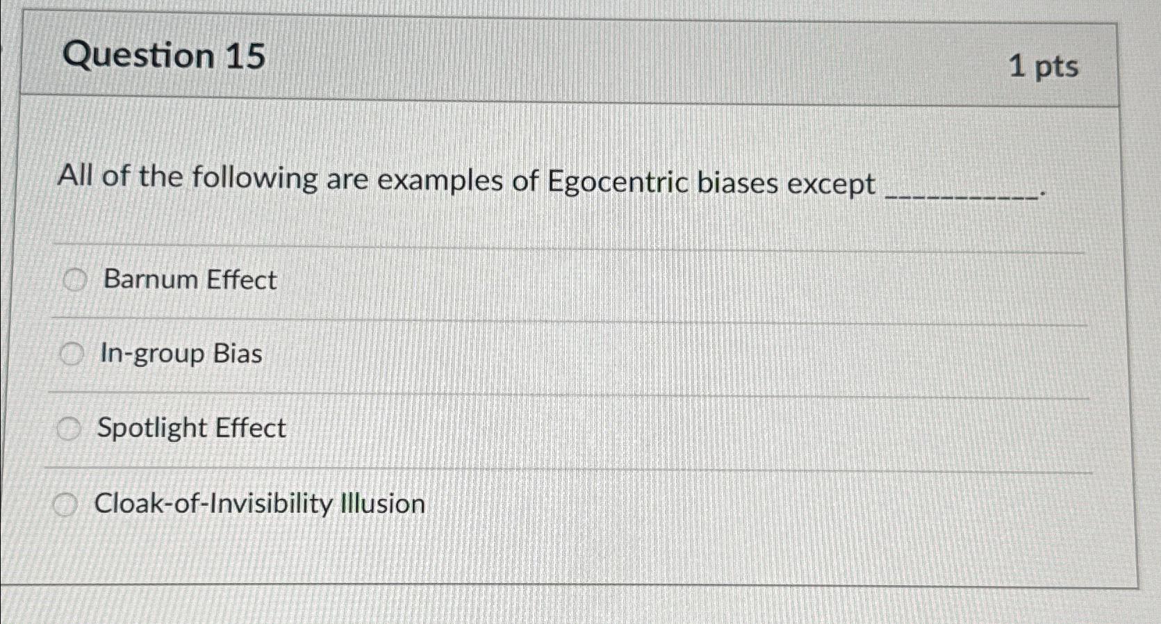 Solved Question 151 ﻿ptsAll of the following are examples of | Chegg.com