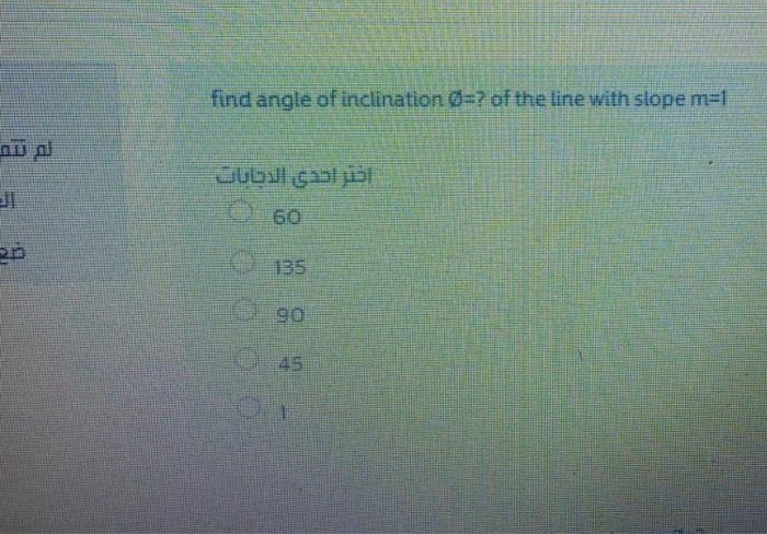 Solved find angle of inclination =? of the line with slope | Chegg.com