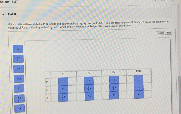 Solved make s table with rows labeled P, Q and R columns | Chegg.com