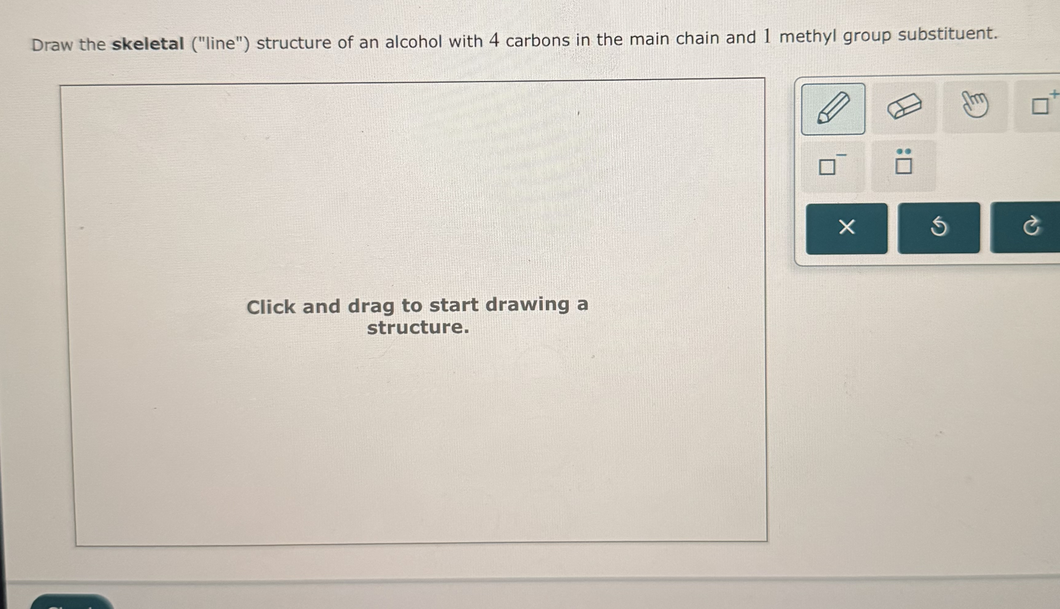 Solved Draw the skeletal ("line") ﻿structure of an alcohol | Chegg.com