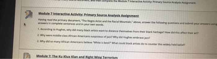 and then complete the Module 7 Interactive Activity: | Chegg.com