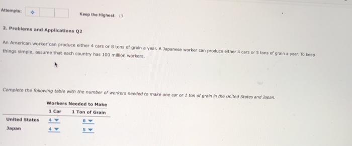 Solved Attempts: Keep the Highest 17 2. Problems and | Chegg.com